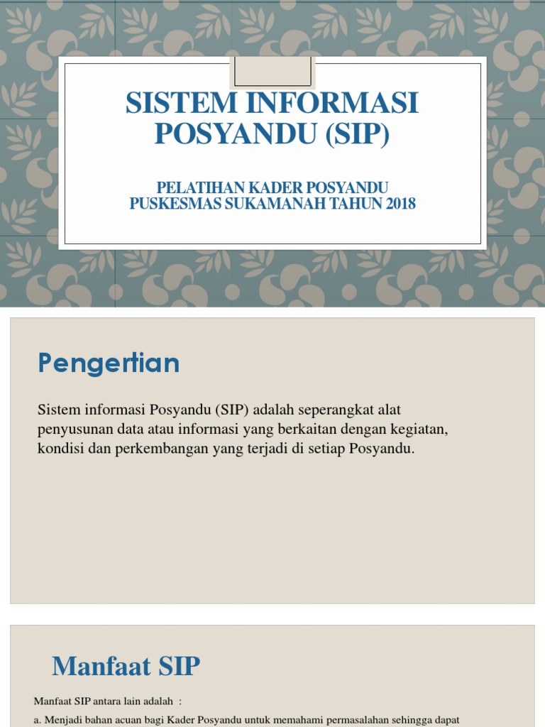 Sistem Informasi Posyandu (Sip) | PDF