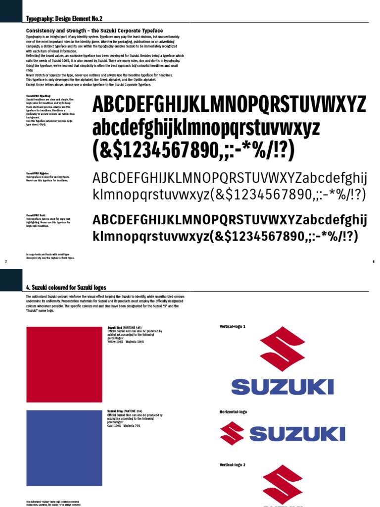 Suzuki Corporate Typeface Guidelines | PDF | Typefaces | Typography
