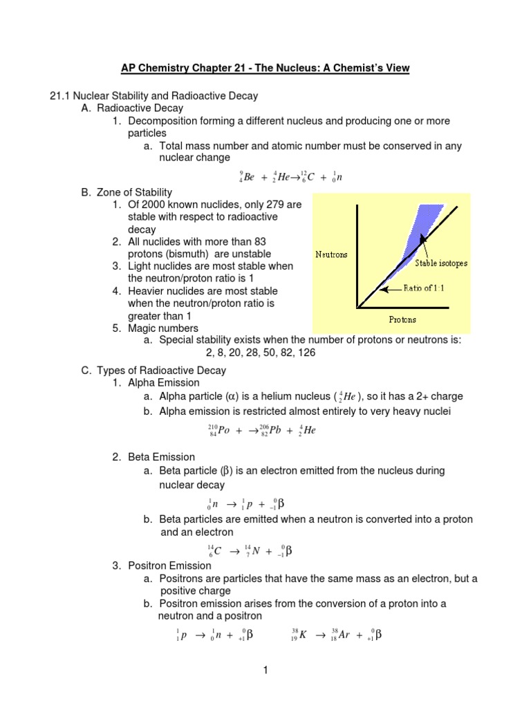 Nuclear Chemistry in AP Chemistry | PDF | Radioactive Decay | Nuclear ...