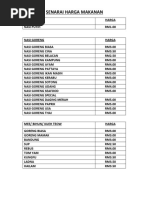 Senarai Harga Minuman Dan Makanan | PDF | Rice | Prepared Foods