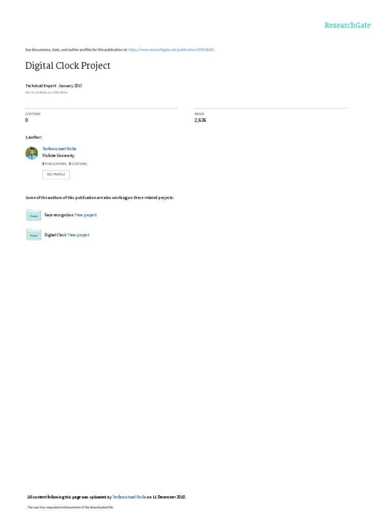 Digital Clock Project: January 2017 | PDF | Electronic Circuits ...