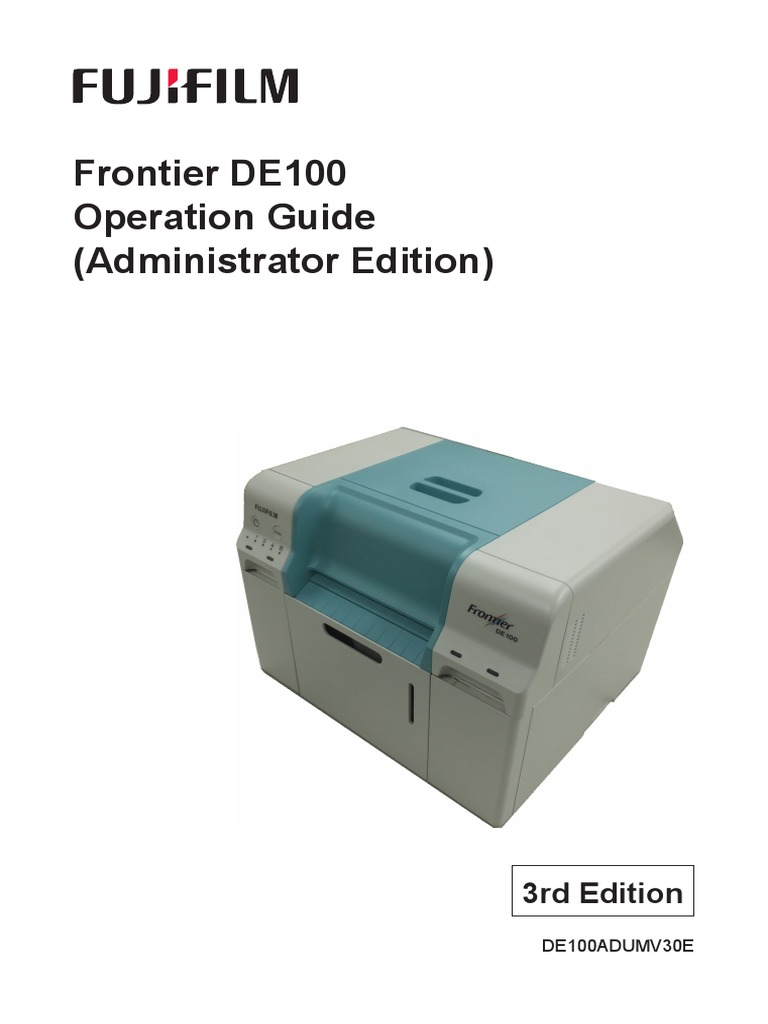 DE100 Operation Guide (Administrator) 3rd Edition PDF | PDF | Color ...