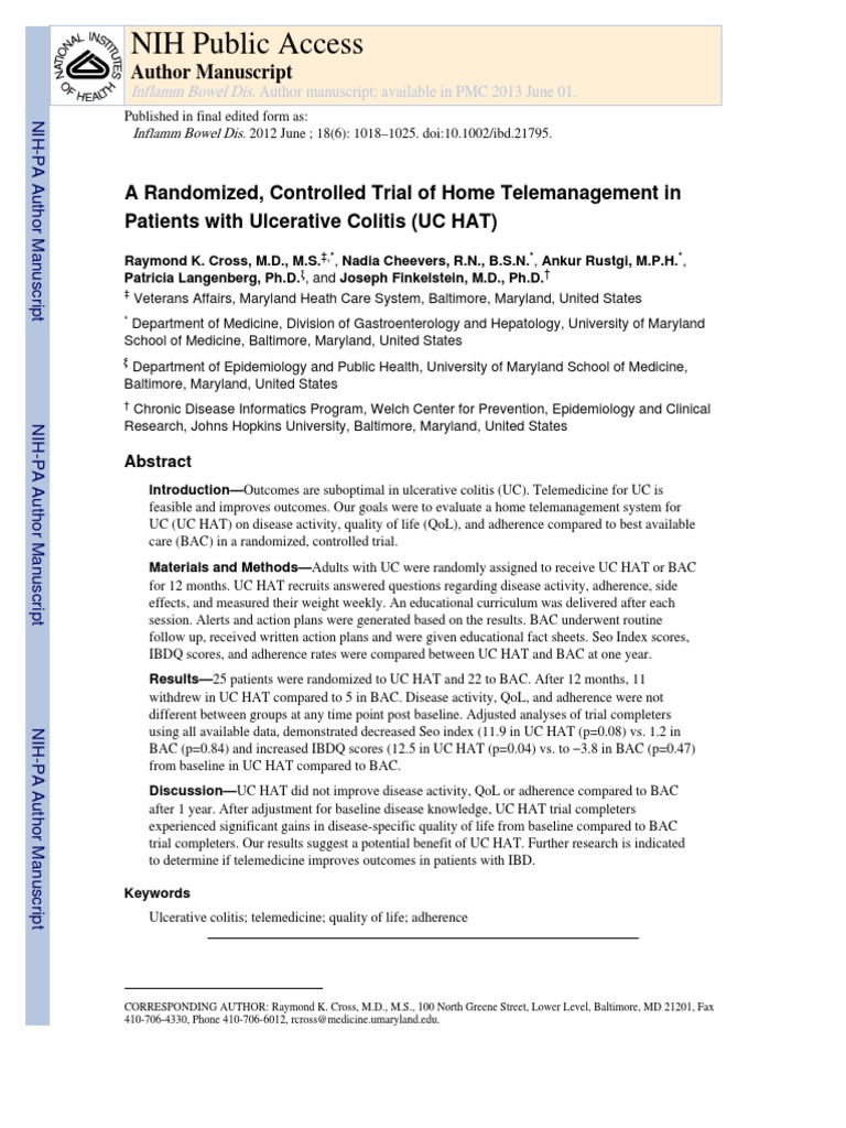 Colitis | PDF | Inflammatory Bowel Disease | Clinical Medicine