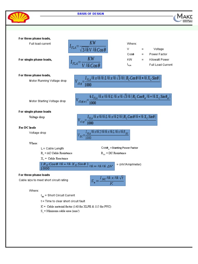 Cable Sizing Worksheet | PDF | Electrical Conductor | Fuse (Electrical)