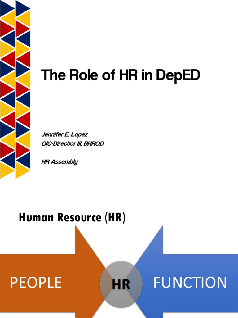 HR's Strategic Role in DepEd | PDF | Human Resource Management | Human ...