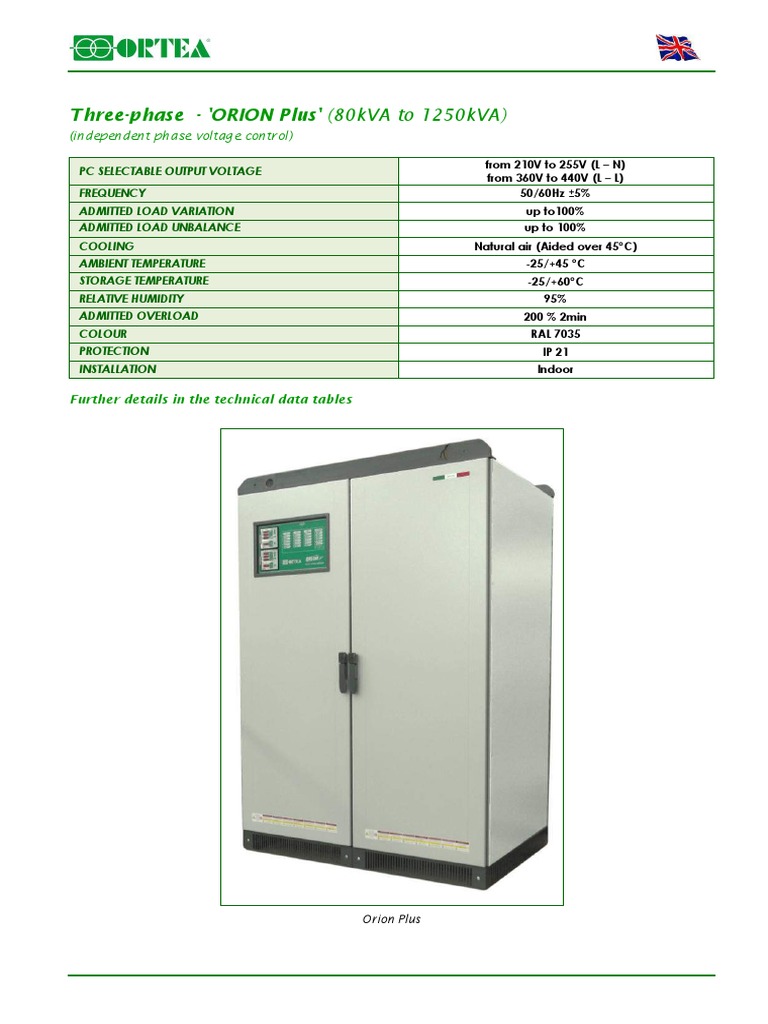 Ortea Orion Plus 3 Phase | PDF | Electric Power Distribution | Mains ...