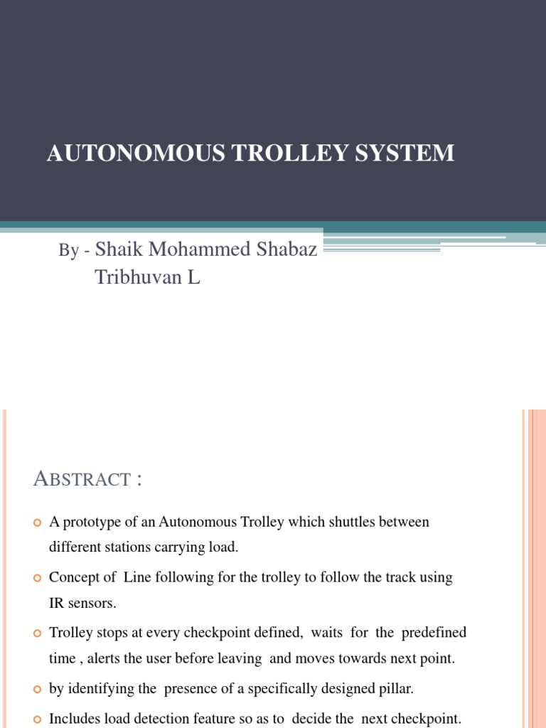 Autonomous Trolley System | PDF | Tram | Warehouse