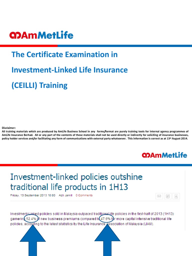 CEILLI Training: Investment-Linked Life | PDF | Investment Fund | Exchange Traded Fund