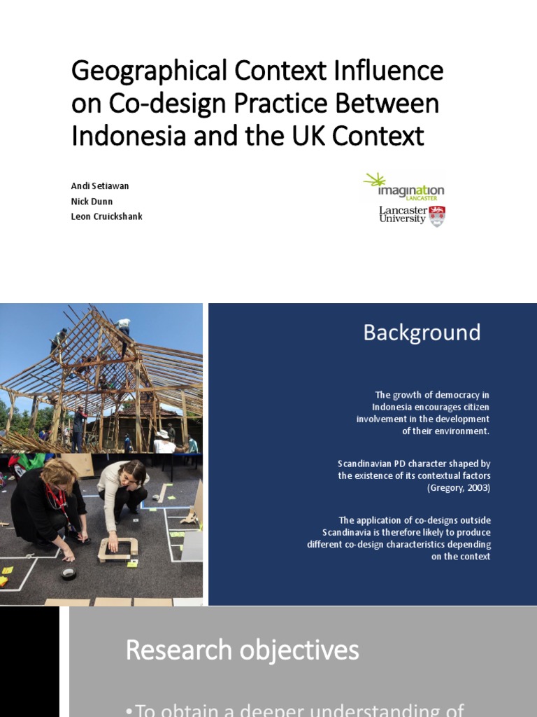 Geographical Context Influence On Co-Design Practice Between Indonesia ...