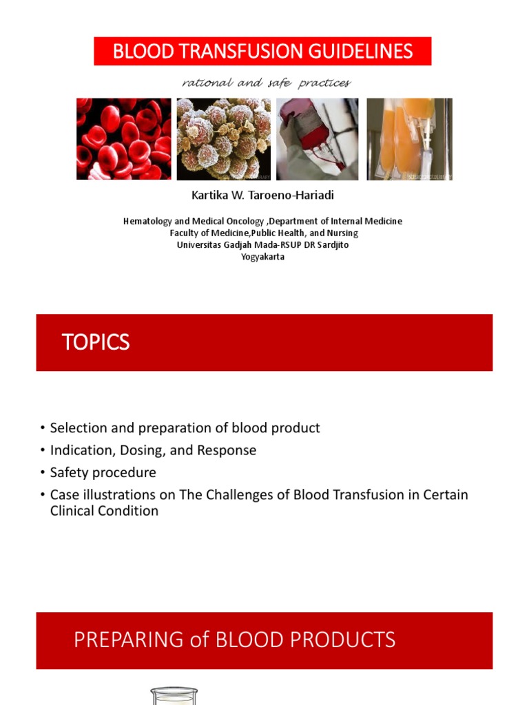 Blood Transfusion Guidelines - 112 | PDF | Blood Donation | Blood ...