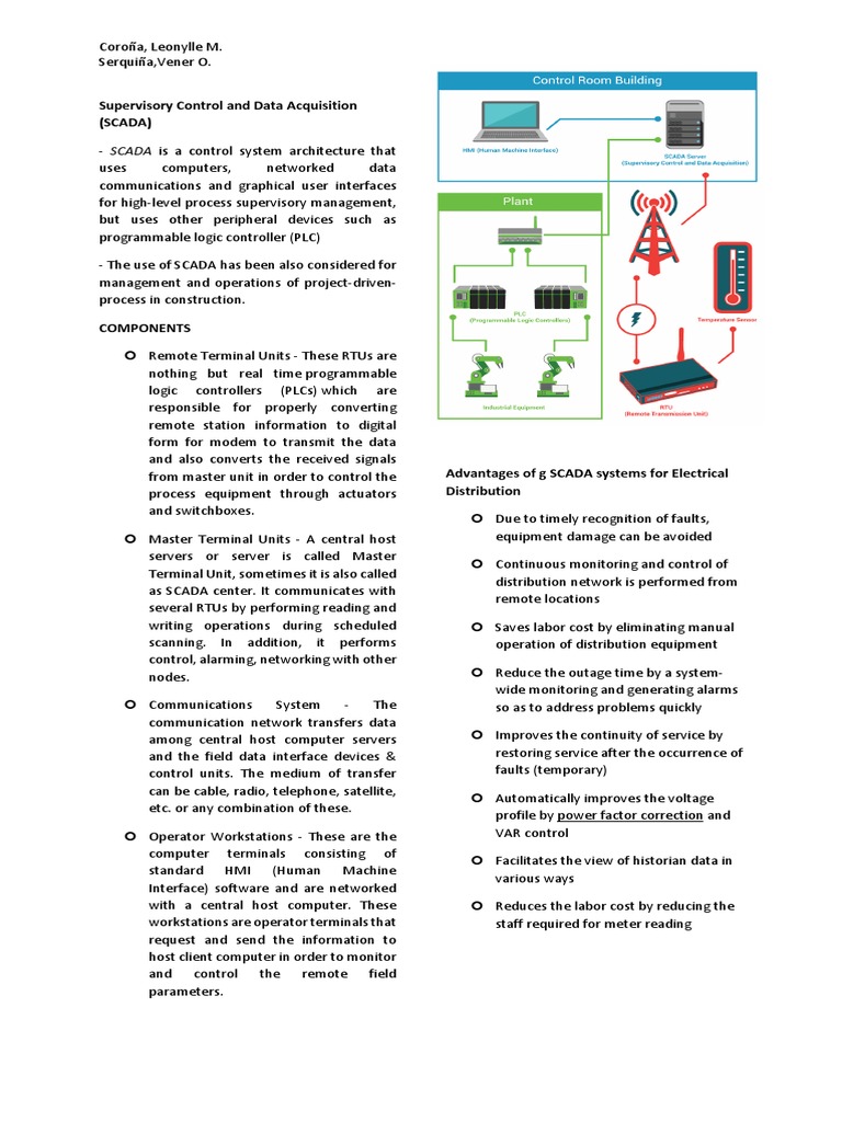Supervisory Control and Data Acquisition | PDF | Scada | Programmable Logic Controller