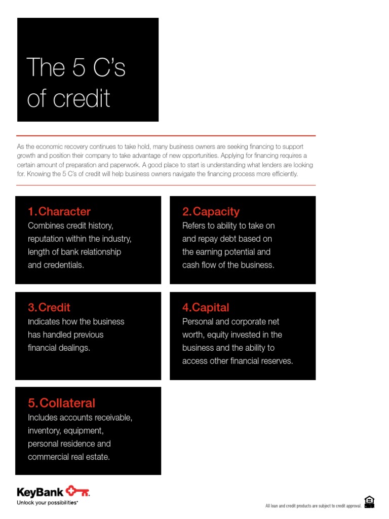 The 5 C's of Credit: 1. Character 2. Capacity | PDF | Credit | Finance ...