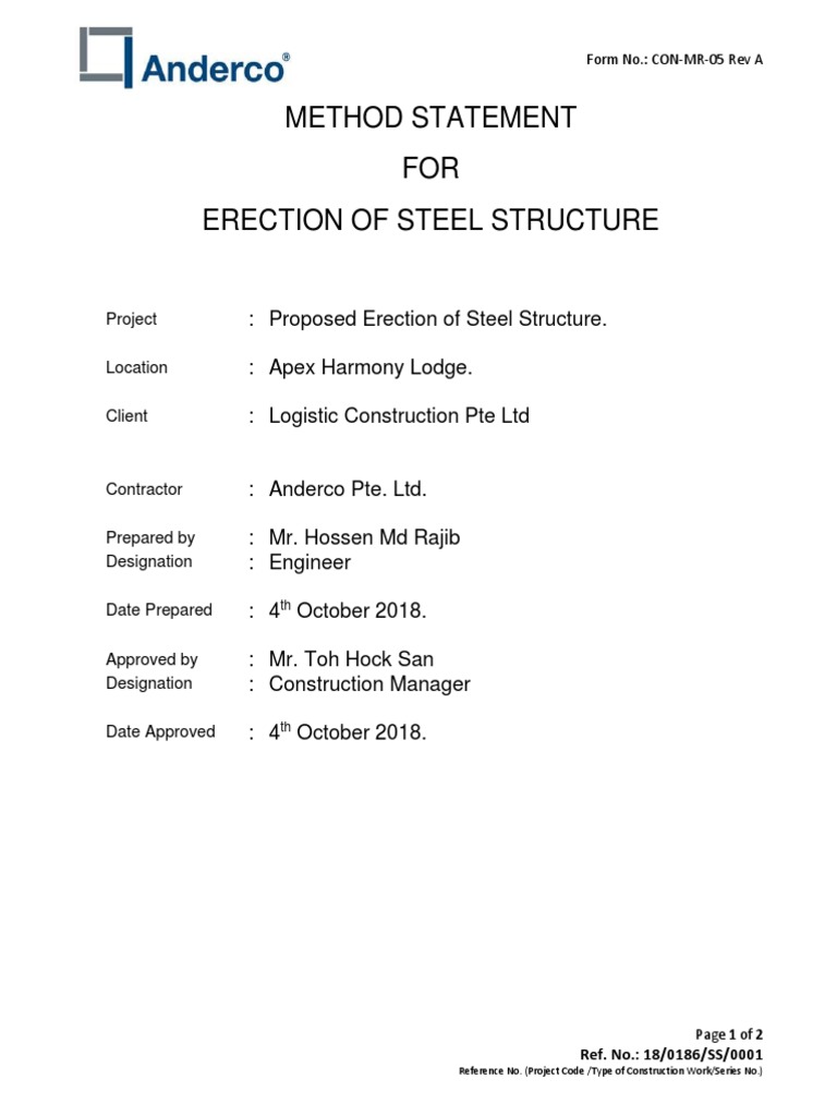 Mos - Logistic Construction Pte LTD | PDF | Mechanical Engineering ...