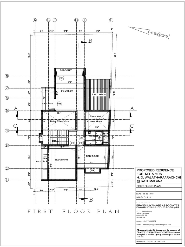Proposed First Floor Plan for a Residential Building Showing Room ...