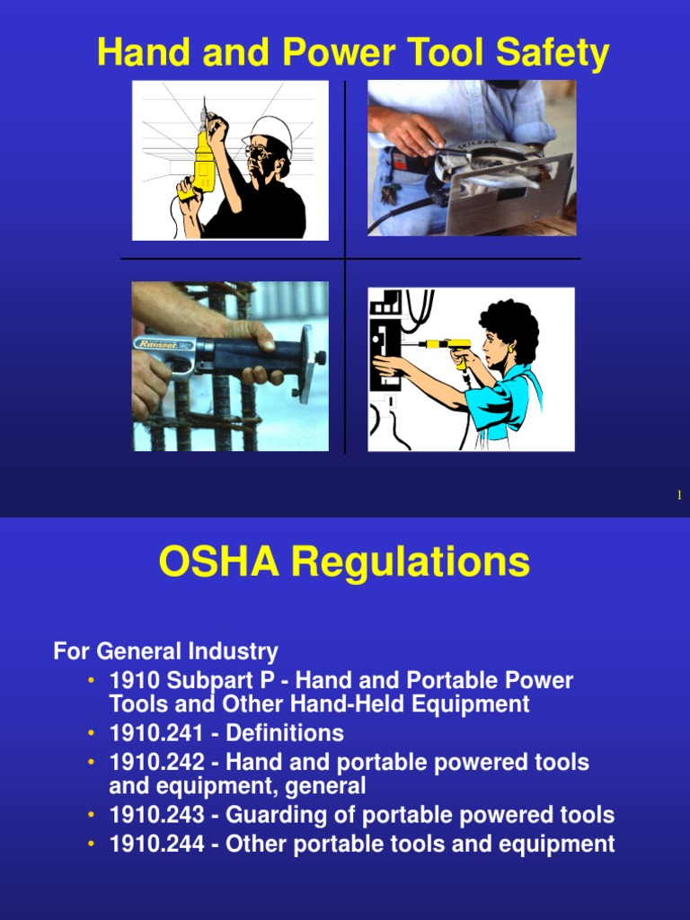 Hand and Power Tool Safety Guidelines | PDF | Personal Protective ...