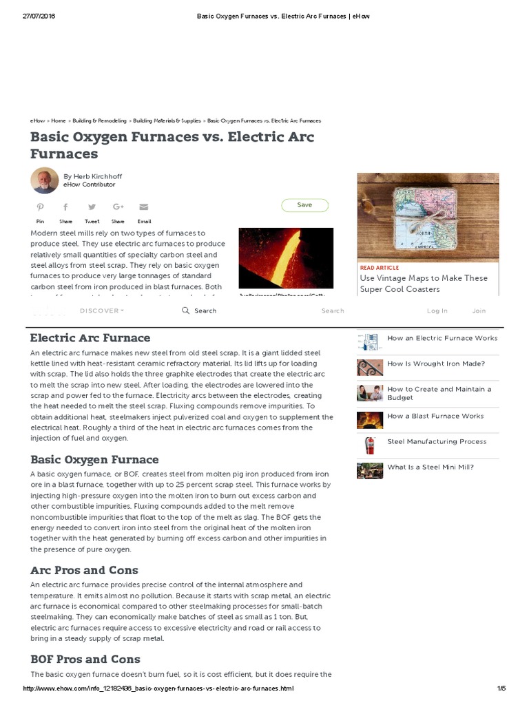 Basic Oxygen Furnaces vs Electric Arc Furnace | Steelmaking | Blast Furnace