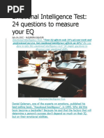 Quick Emotional Intelligence Self Assessment | PDF | Anger | Emotions