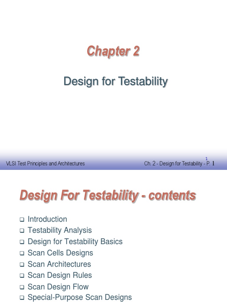 VLSI Design for Testability Overview | PDF | Teaching Methods ...