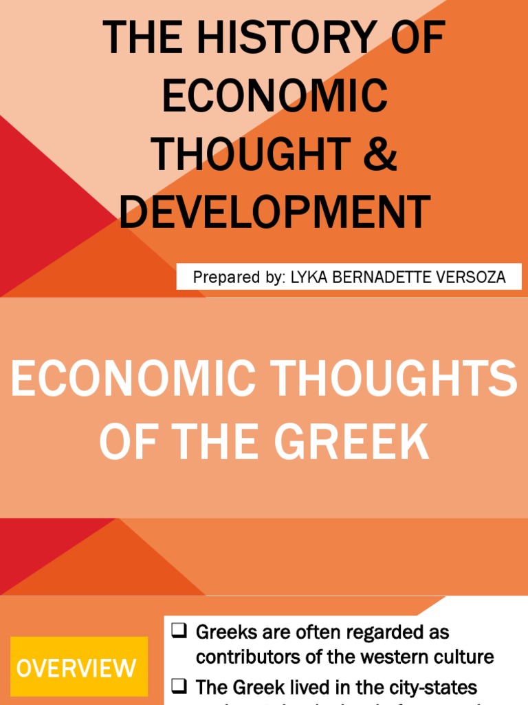 The History of Economic Thought & Development (Versoza) | PDF ...