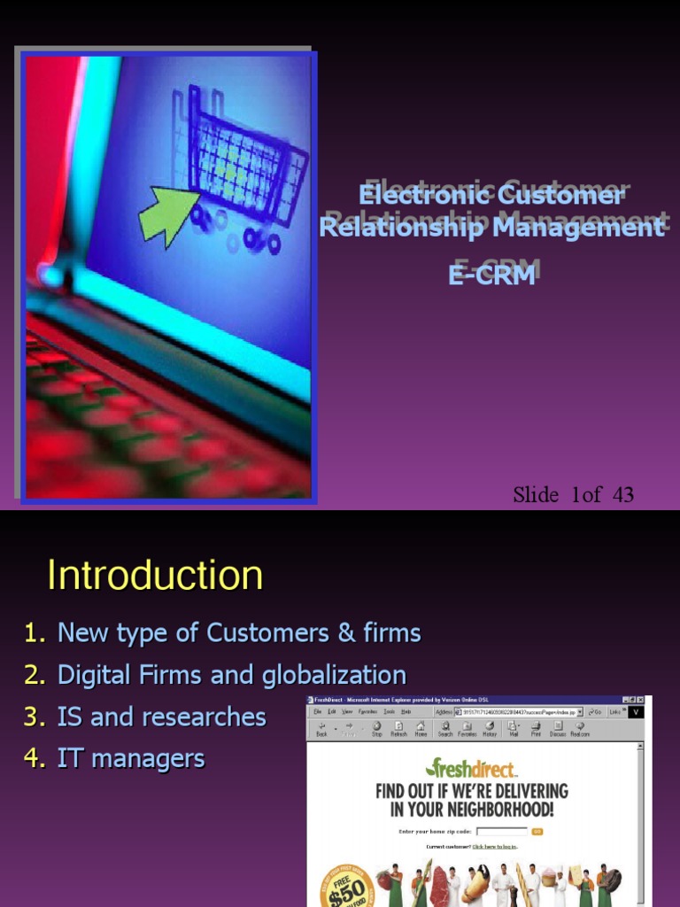 Electronic Customer Relationship Management E-Crm | PDF | Consumer ...