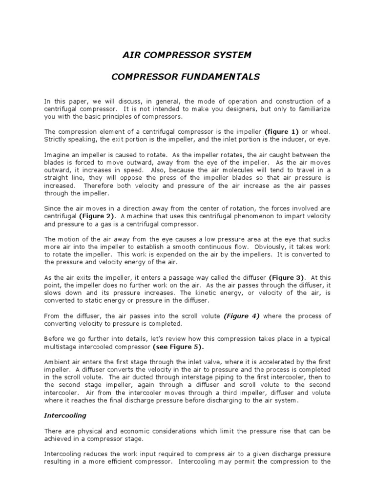 Air Compressor System Compressor Fundamentals: Intercooling | PDF ...