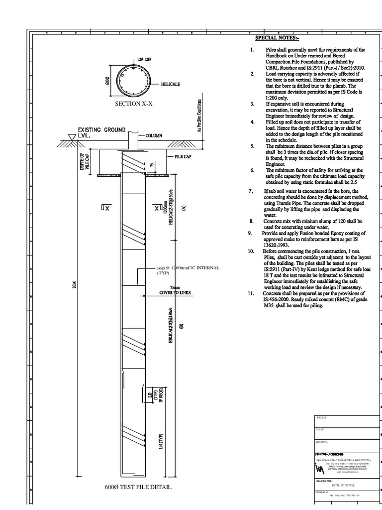 600 Dia Test Pile #2 | PDF | Technology & Engineering