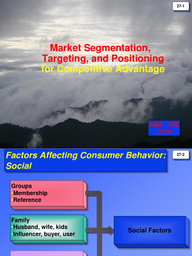 Market Segmentation, Targeting, and Positioning: For Competitive Advantage | PDF | Market ...