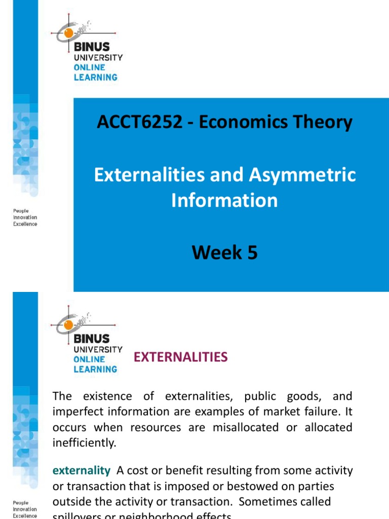 PPT5-Externalities and Asymmetric Information | PDF | Externality ...
