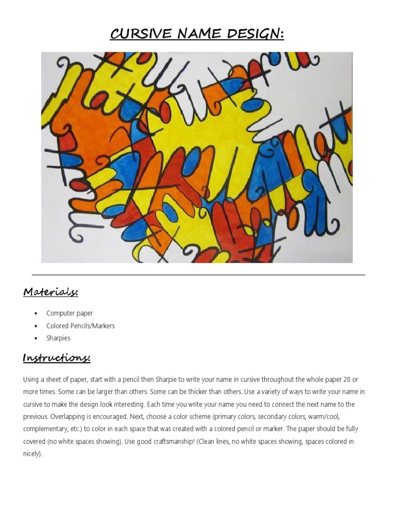 Cursive Name Design | PDF