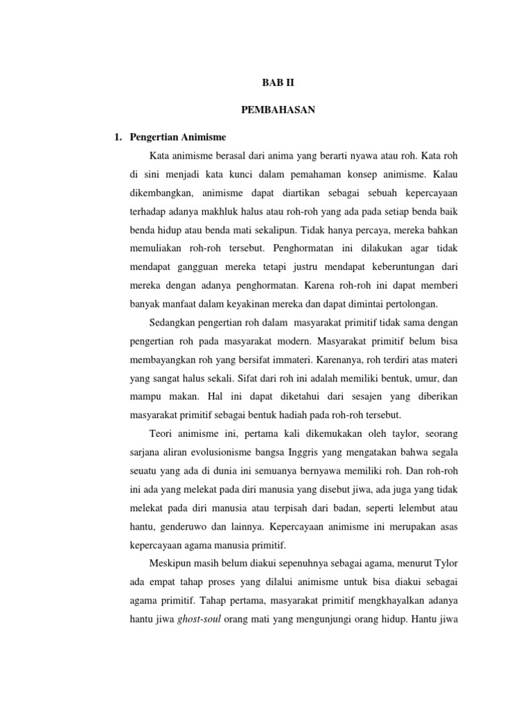 Animisme Dan Dinamisme 1 | PDF