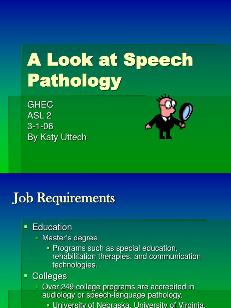 A Look at Speech Pathology | PDF | Speech Language Pathology | Behavior ...