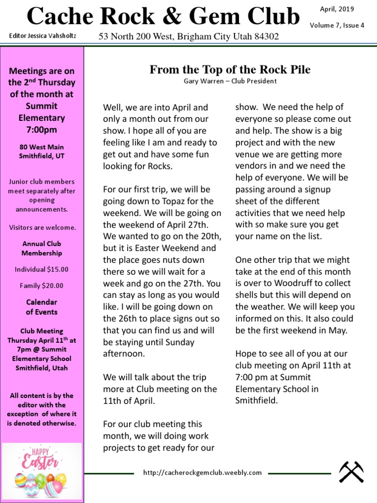Newsletter | PDF | Minerals | Crystal