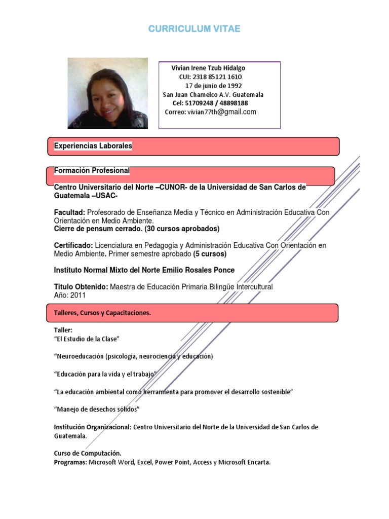 Curriculum Vivi | PDF | Aprendizaje | Modificación de comportamiento