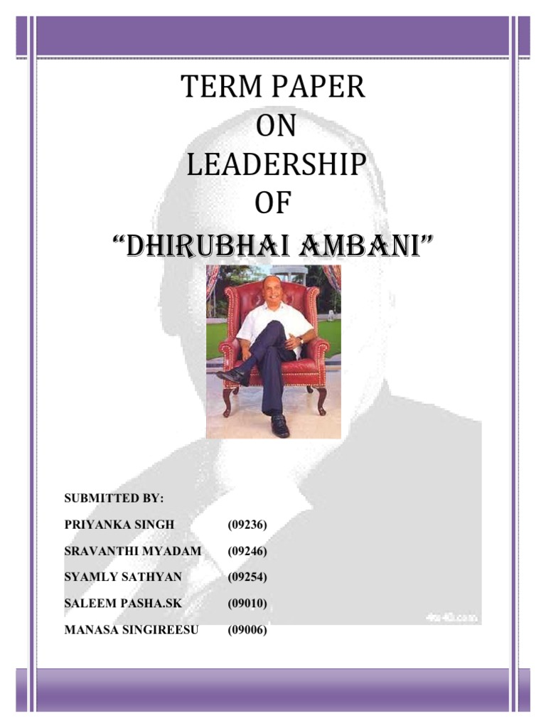 Dhirubhai Ambani | PDF