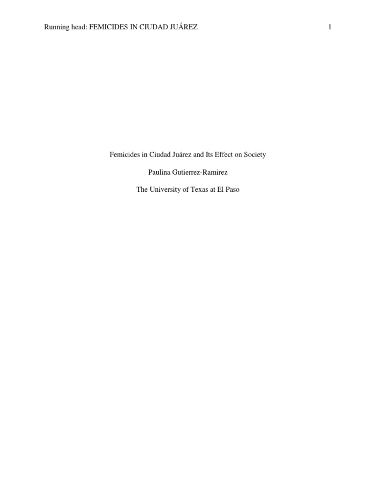 Genre Analysis Final Draft | PDF | Ciudad Juárez | Information
