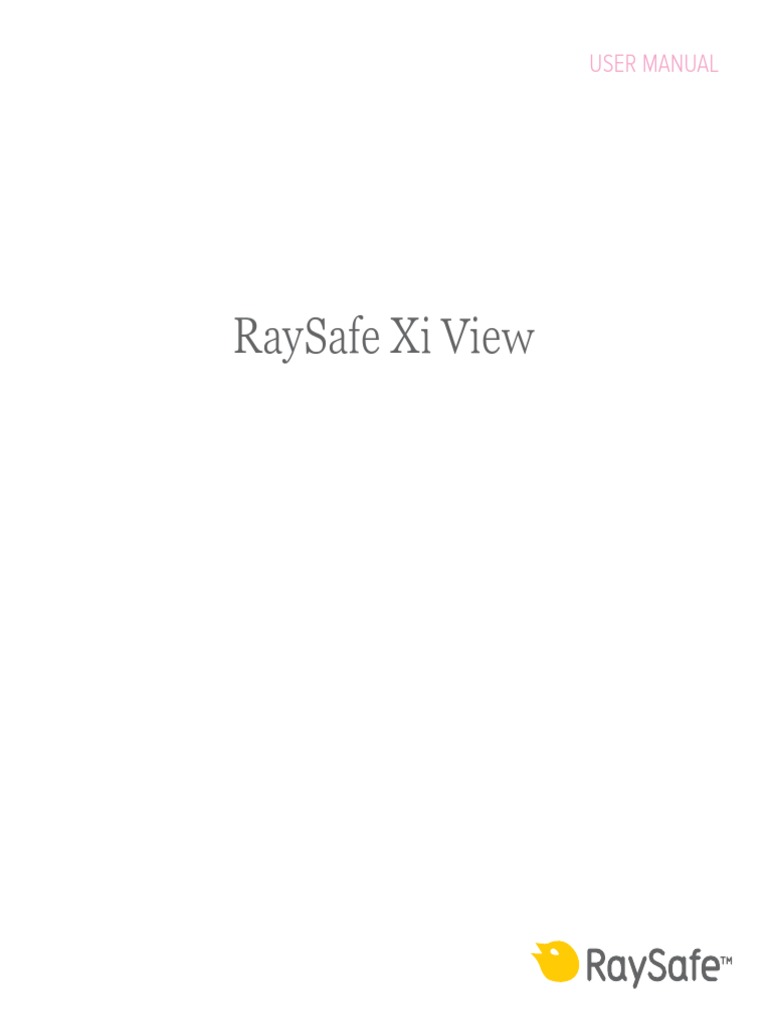 Raysafe Xi View: User Manual | PDF | Microsoft Excel | Bluetooth