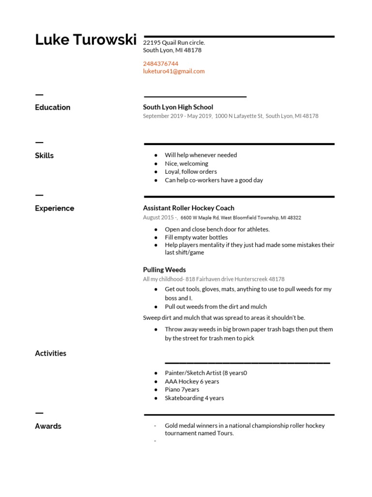 Luke Resume | PDF | Sports