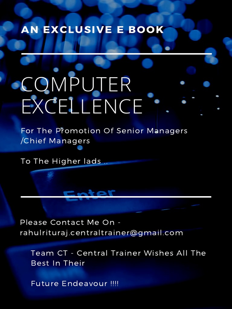 Computer Excellence: An Exclusive E Book | PDF | Random Access Memory ...