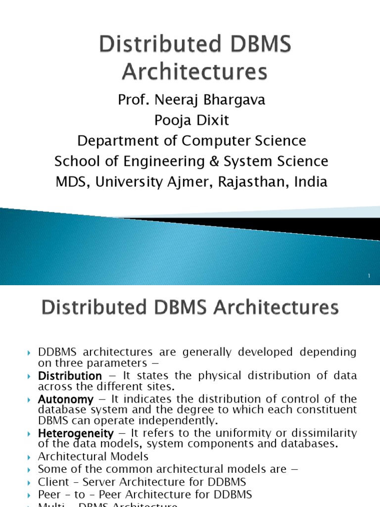 Prof. Neeraj Bhargava Pooja Dixit Department of Computer Science School ...