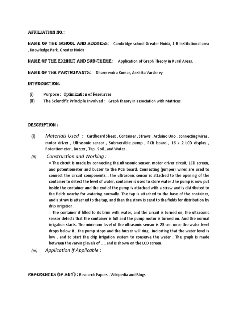 Synopsis of Maths Model | PDF | Electrical Engineering | Nature