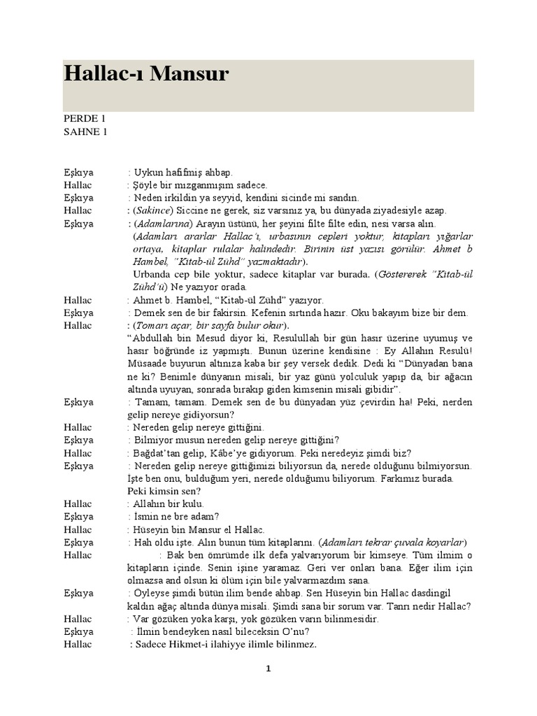 Hallac-I Mansur PDF | PDF