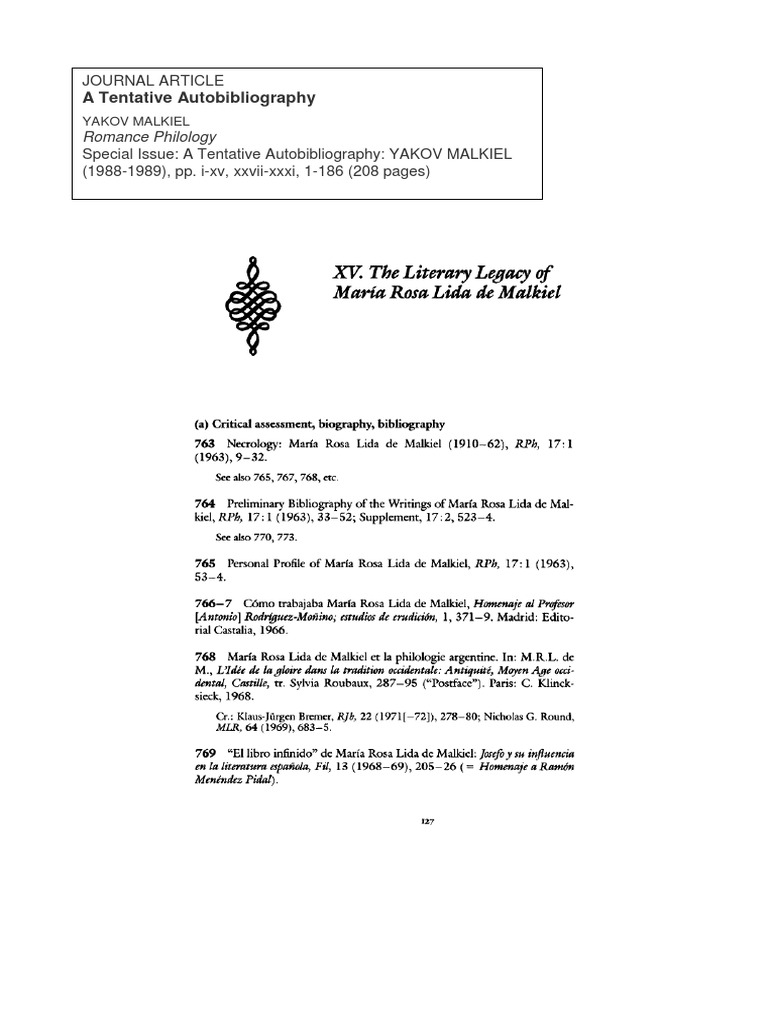 The Literary Legacy of MRL | PDF