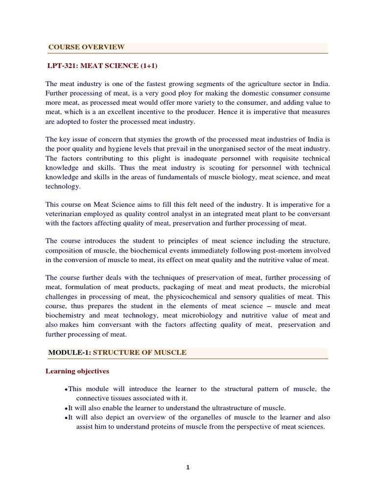 Meat Science | PDF | Skeletal Muscle | Actin