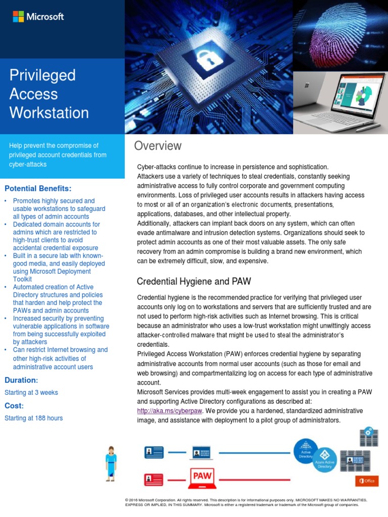 Privileged Access Workstation: Credential Hygiene and PAW | PDF ...