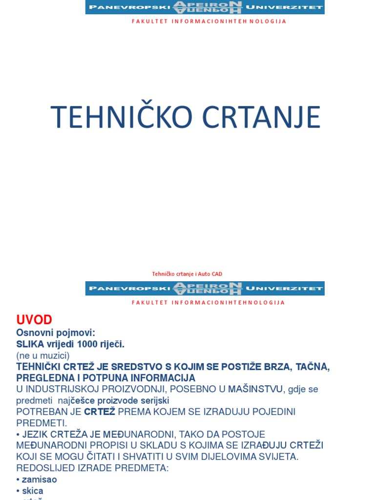 Tehnicko Crtanje PDF | PDF