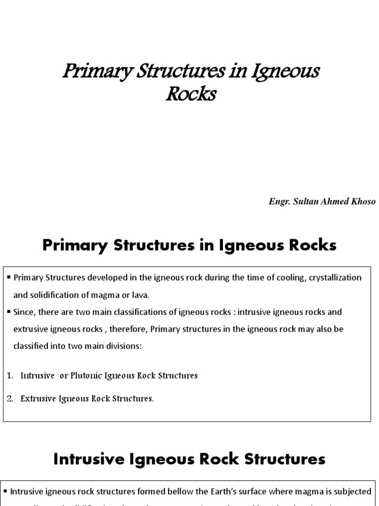 Igneous Rock Structures Guide | PDF | Igneous Rock | Rock (Geology)