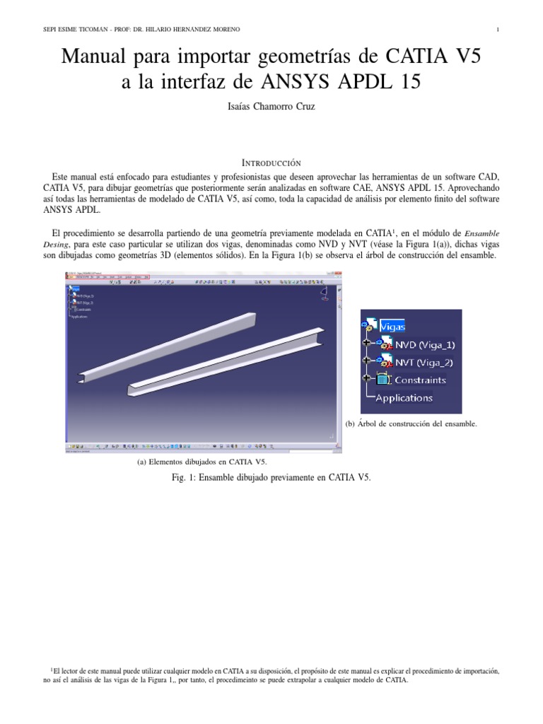 Manual para Importar de CATIA V5 A ANSYS APDL 15 | PDF | Software ...
