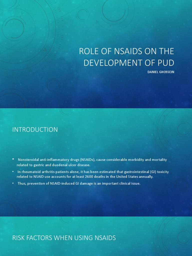 Role of NSAIDs On The Development of PUD | PDF | Nonsteroidal Anti ...