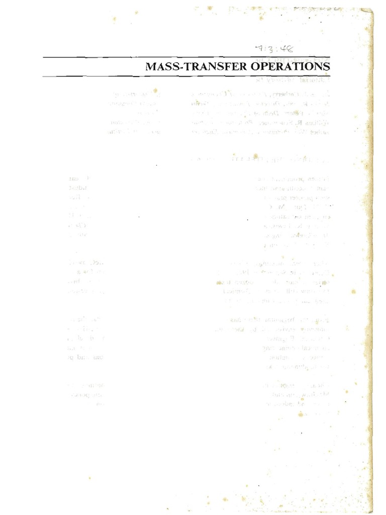 Mass Transfer Operations Robert Treybal PDF | PDF