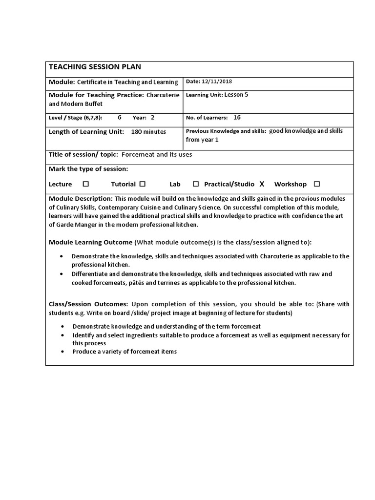 Understanding Forcemeat Techniques | PDF | Meat | Food And Drink